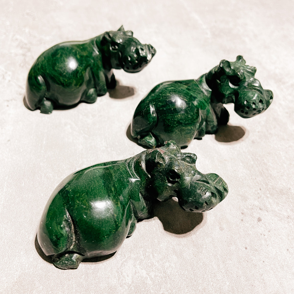 Verdite serpentine hippopotamus – HoneyGemDrops